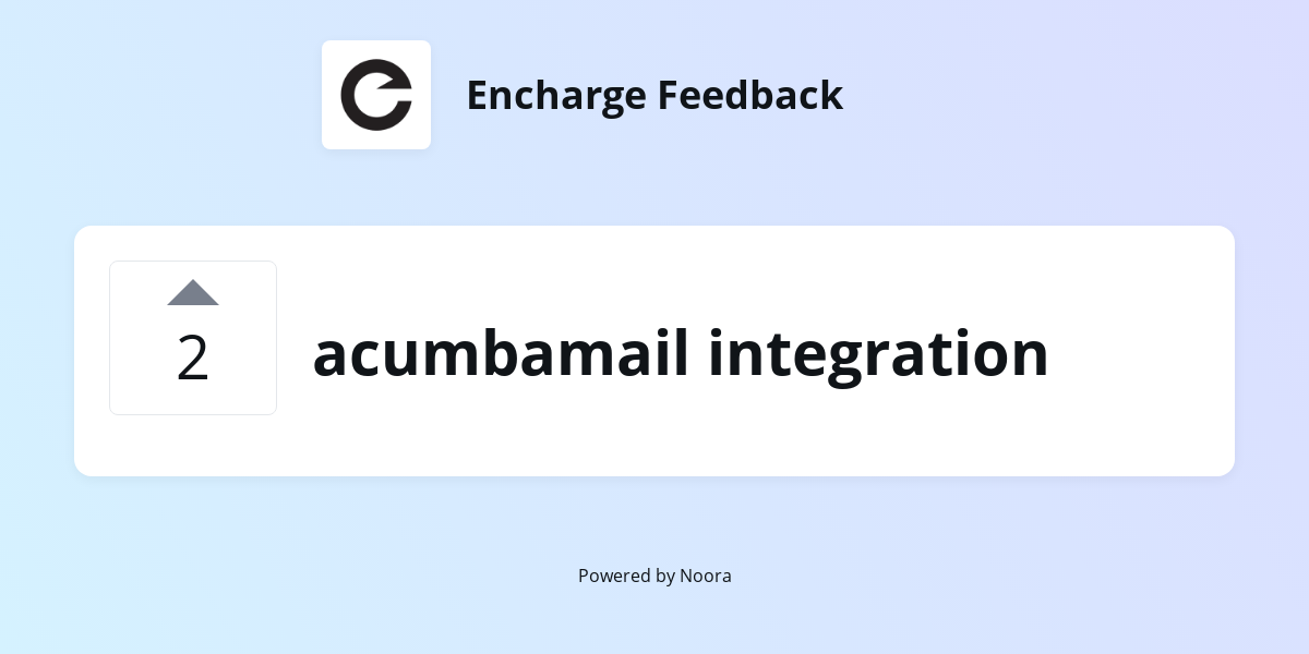 acumbamail integration | Feature Requests | Encharge acumbamail integration | Feature Requests | Encharge